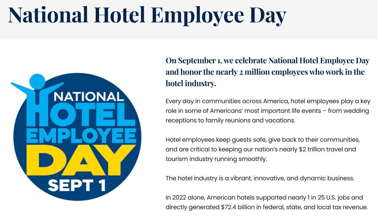 The American Hotel Industry Honors its Workforce on National Hotel ...